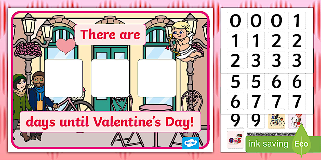 Valentine's Day Countdown Display Poster (Teacher-Made)