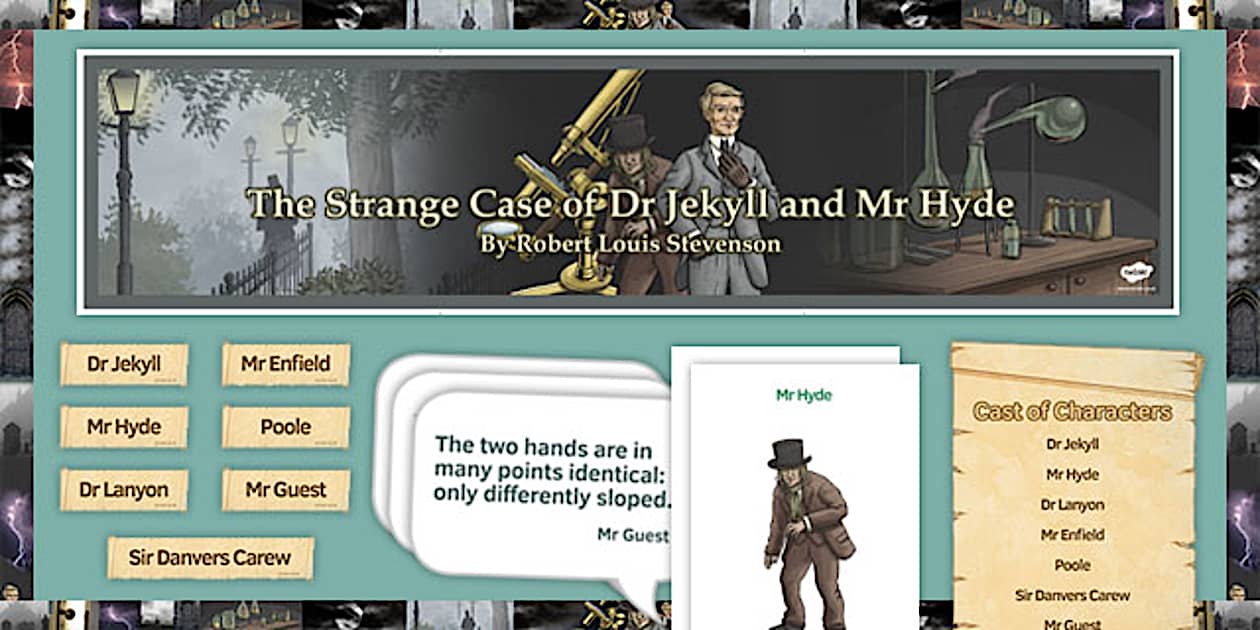 Black and White Jekyll and Hyde Display Pack - Twinkl