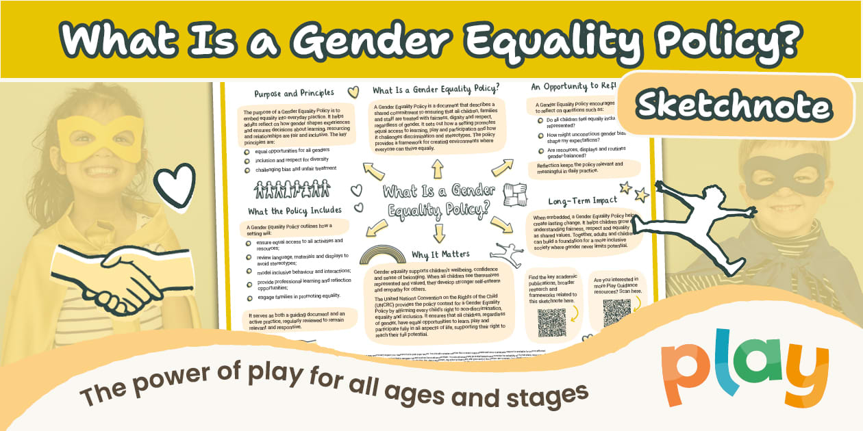 Gender Equality Policy Adult Information Sketchnote Poster