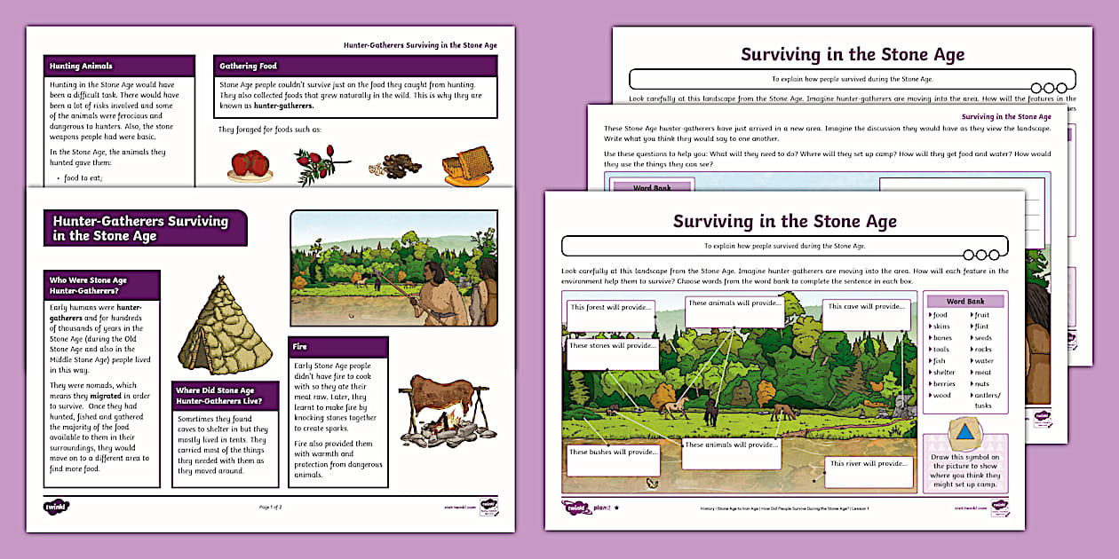 Hunter-Gatherers Fact File and Differentiated Activity
