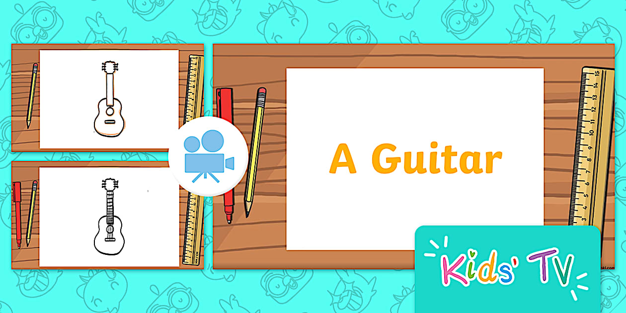 How to Draw a Guitar | Twinkl Kid's TV (teacher made)