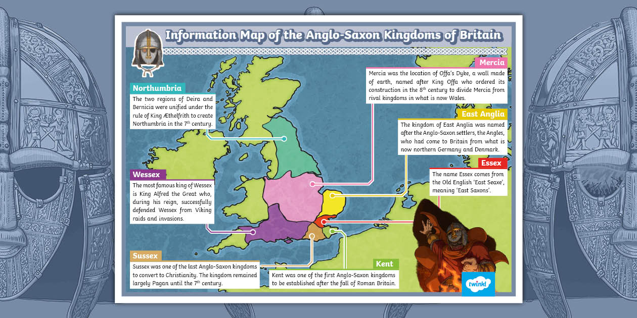 Information Map of the Anglo-Saxon Kingdoms of Britain