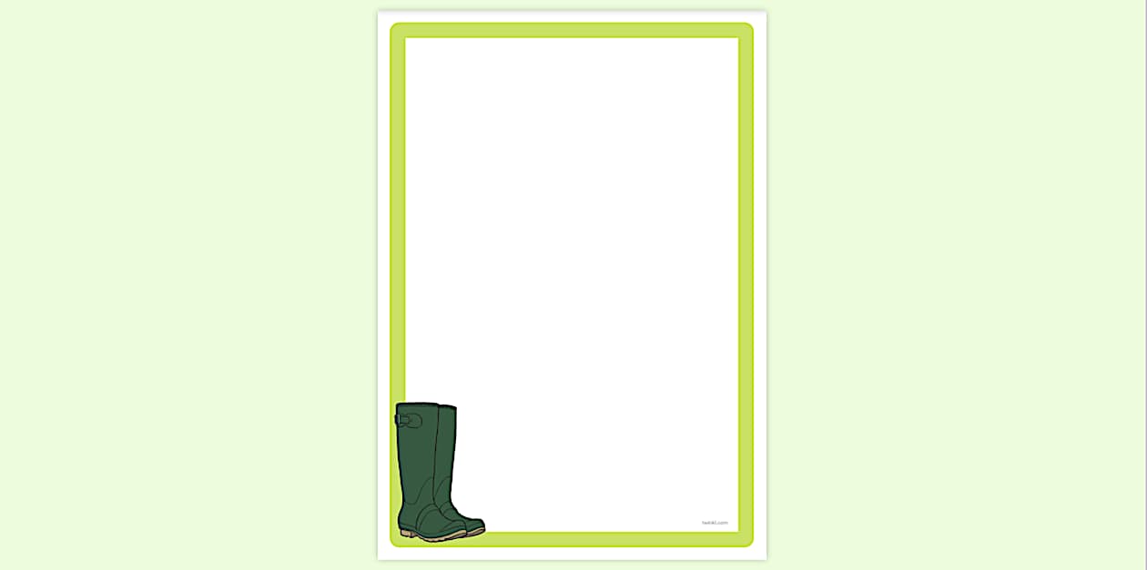 Wellies Page Border | Page Borders | Twinkl (teacher made)