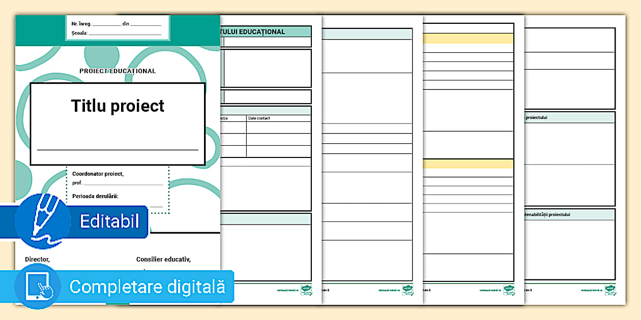 Proiect educațional la nivelul clasei – Model digital