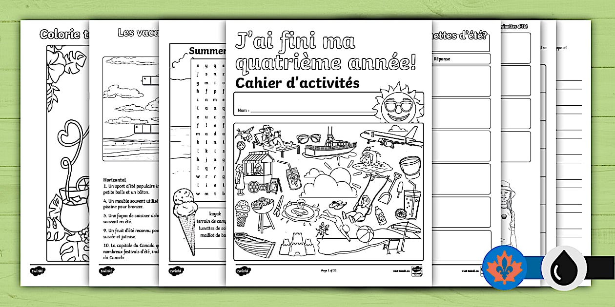 Cahier de vacances 4e | Livret d’activités Twinkl