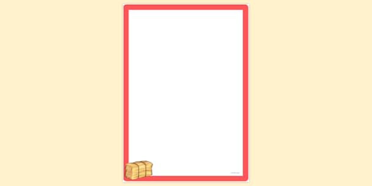 Hay Bale Page Border | Page Borders | Twinkl (teacher made)