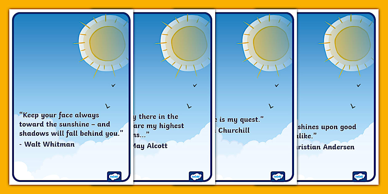 Sayings about Sunshine Display Poster Pack