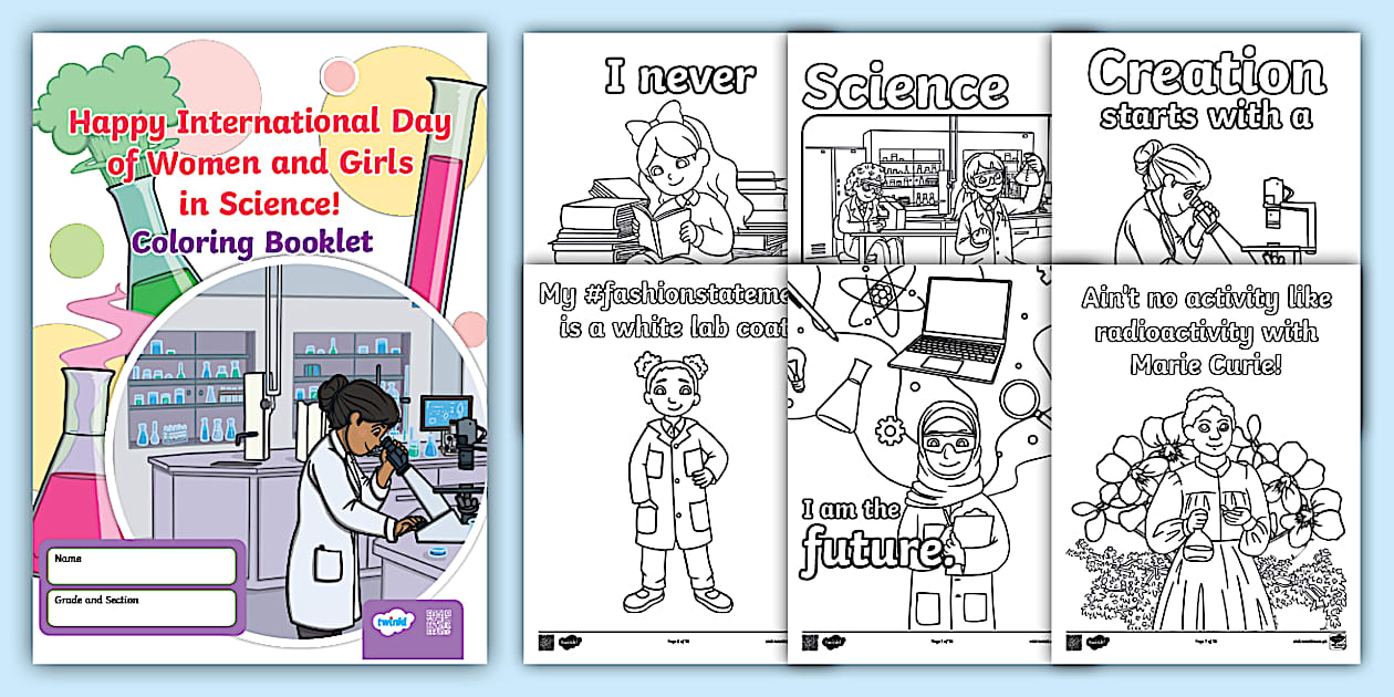 International Day of Women and Girls in Science Coloring Booklet | Pre-K