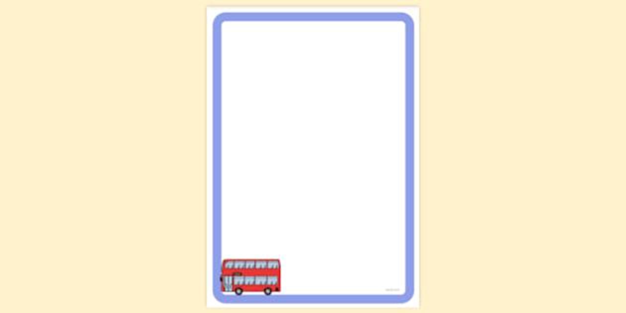 Bus Page Border | Page Borders | Twinkl (teacher made)