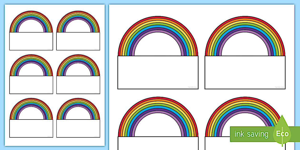 Black and White Editable Rainbow Labels (teacher made)