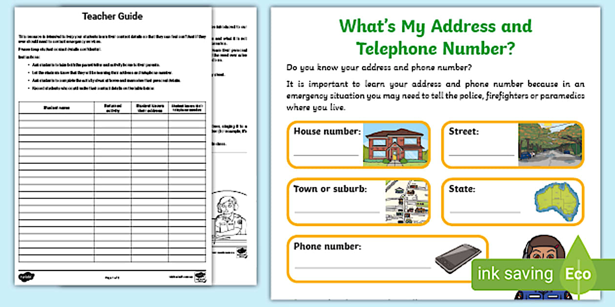 Triple Zero Emergency - Do You Know Your Address? - Twinkl