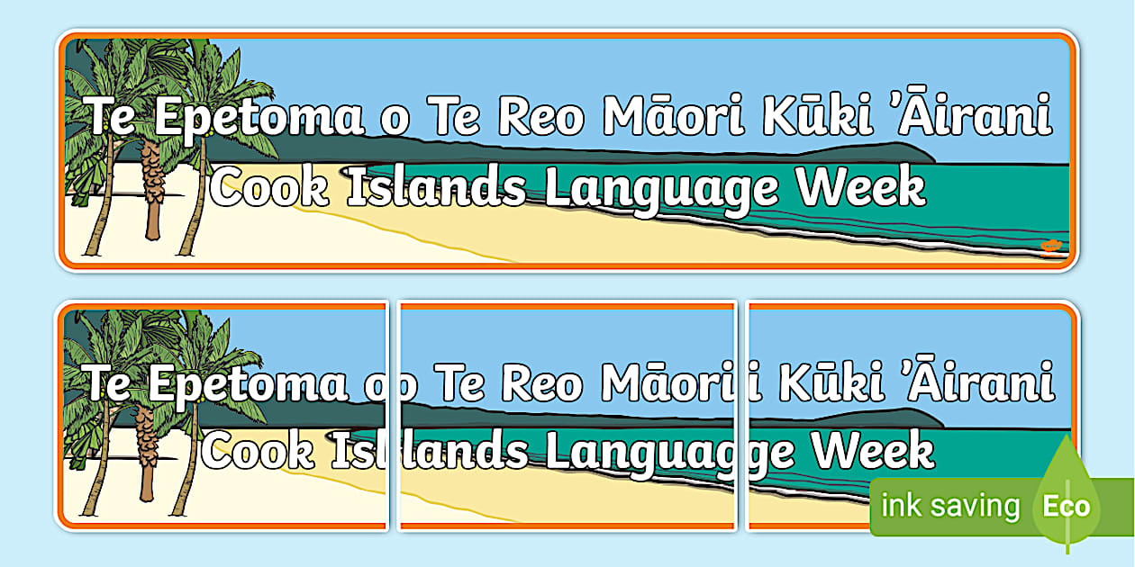 Cook Islands Language Week Bilingual Display Banner Te Reo Māori/English