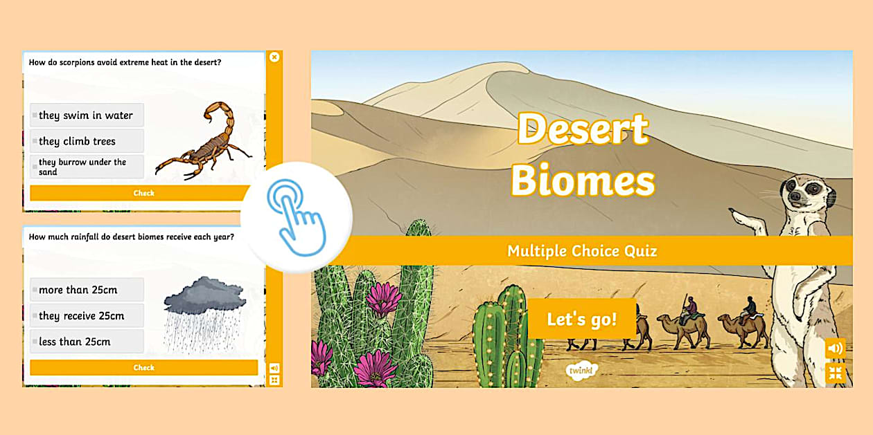 Desert Biomes Multiple Choice Quiz (teacher made) - Twinkl