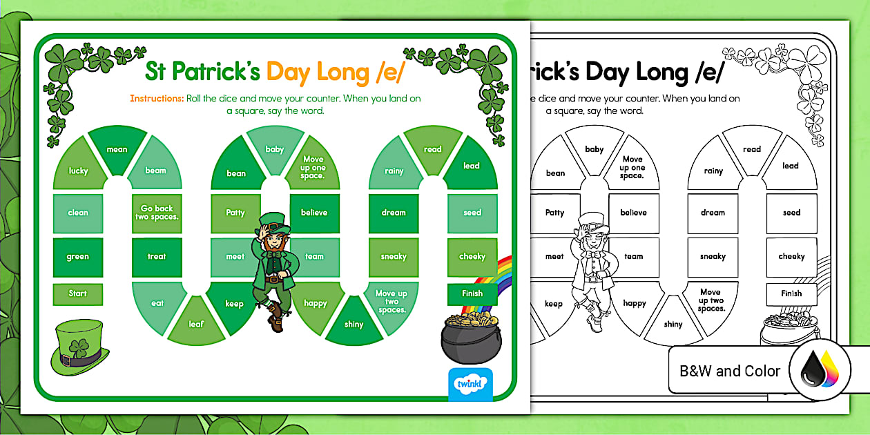 St. Patrick's Day Long E Board Game | Twinkl USA