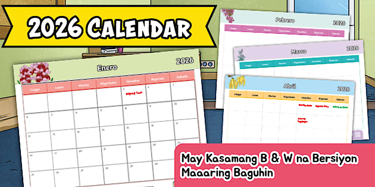 Editable 2026 Calendar | Twinkl PH