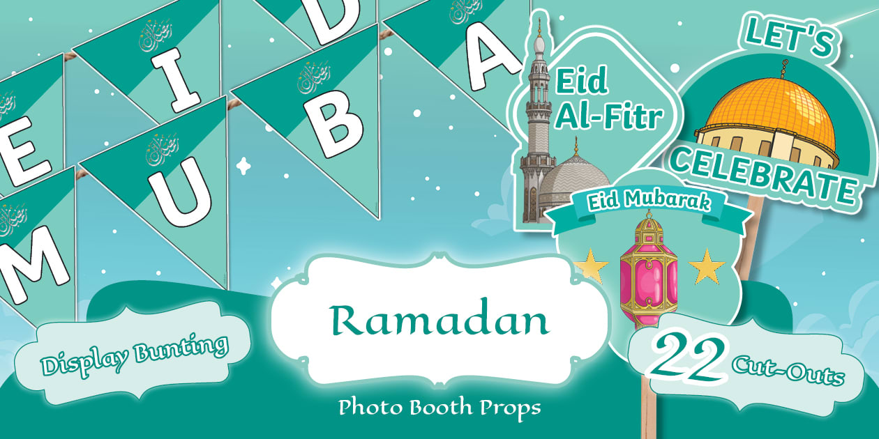 Ramadan Eid Al-Fitr Photo Booth Props