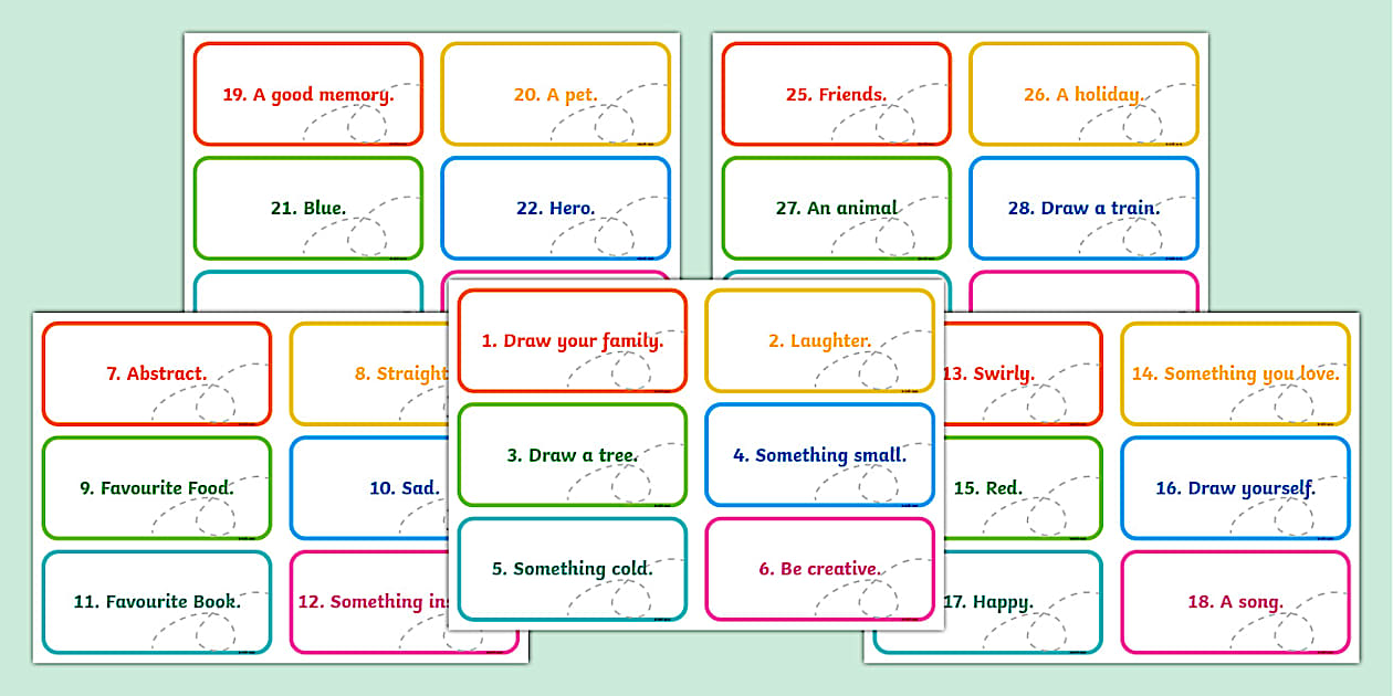 The Big Draw - Challenge Cards (Teacher-Made) - Twinkl