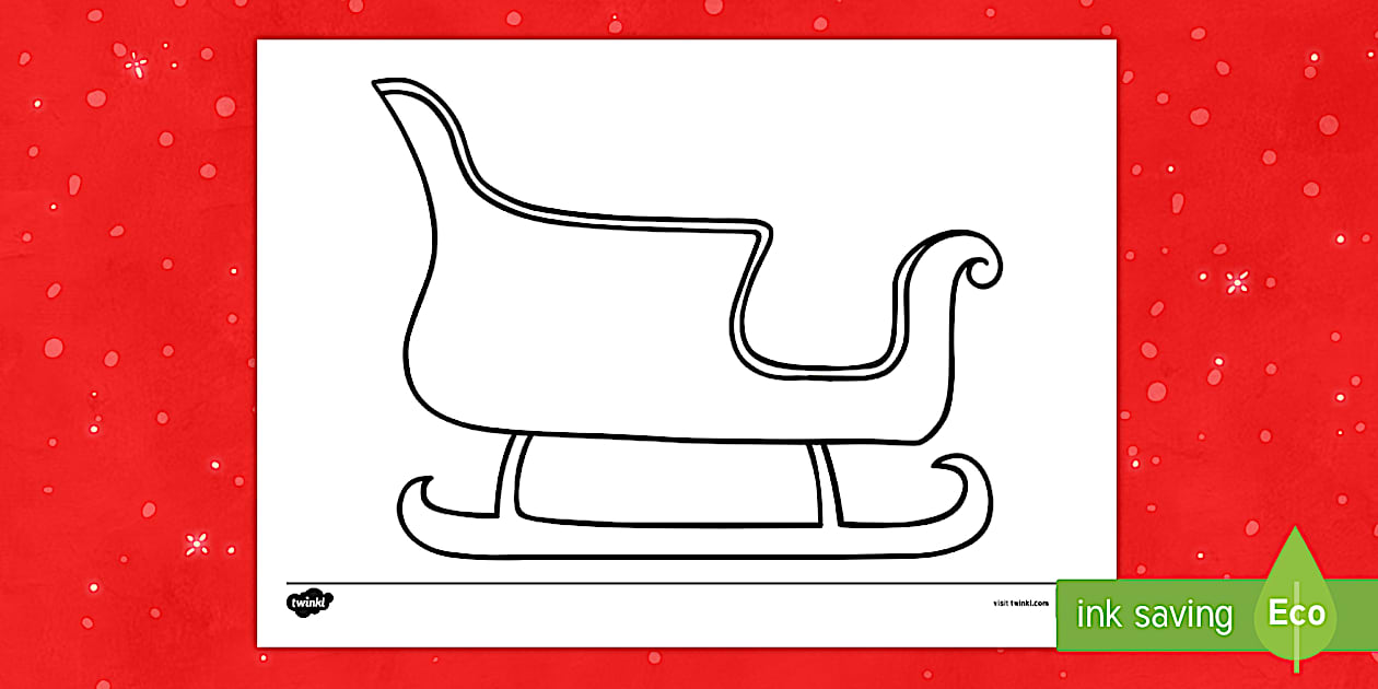 Blank Santa's Sleigh Template | Primary Resources - Twinkl