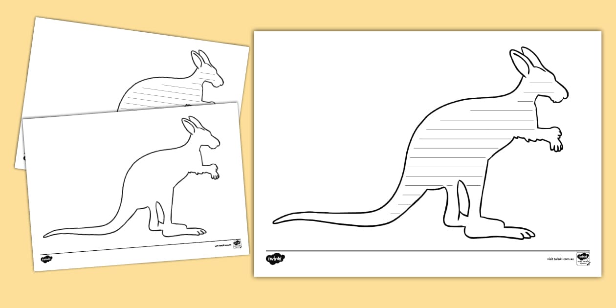 * NEW * Kangaroo Writing Template (teacher made) - Twinkl