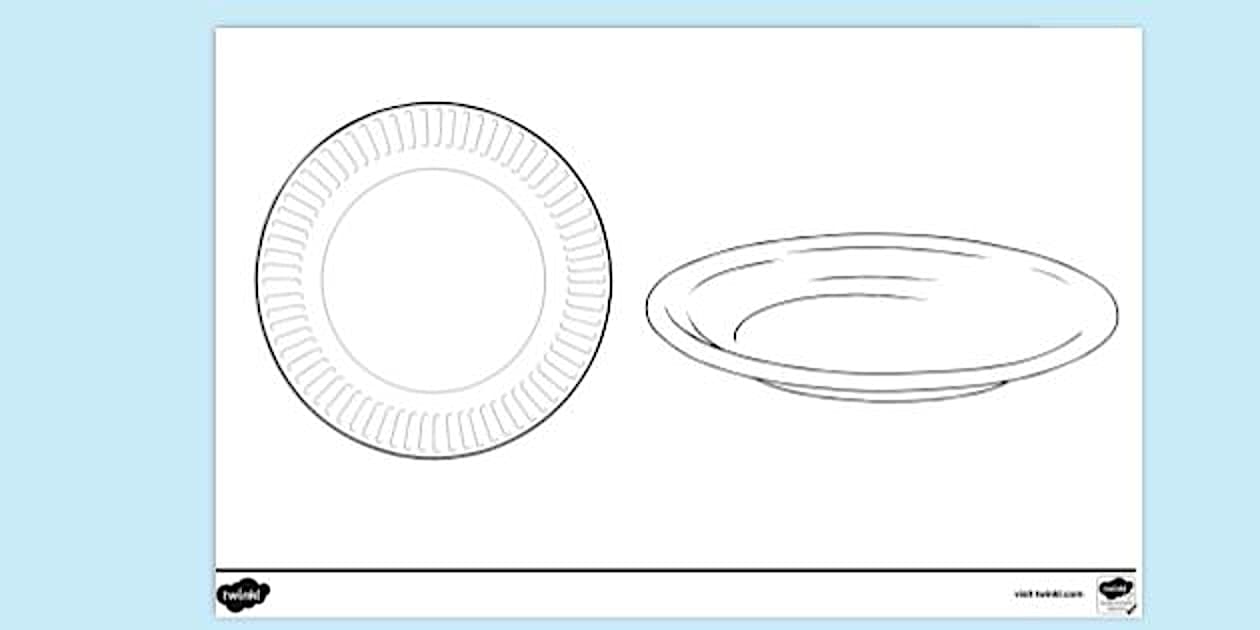 Plate Colouring Page