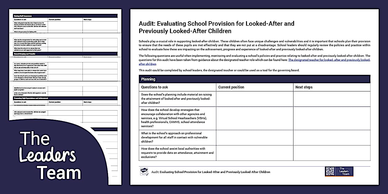 Audit: Evaluating School Provision for Looked-After and Previously Looked
