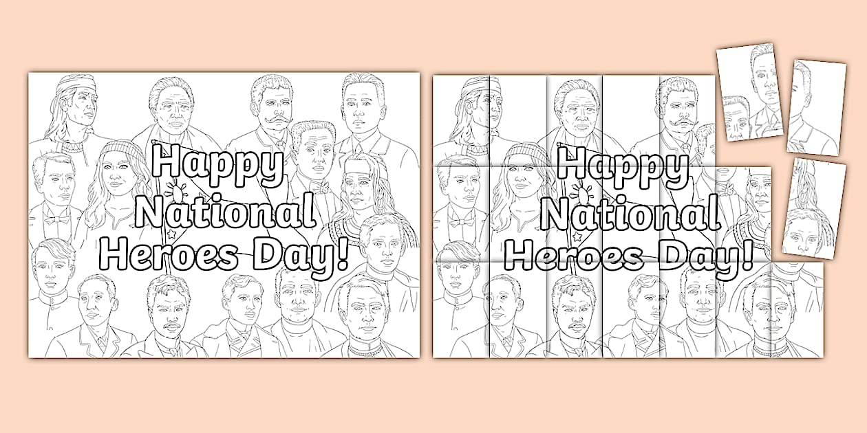 National Heroes Day: Collaborative Coloring Poster | Grades 2 - 6 | Twinkl