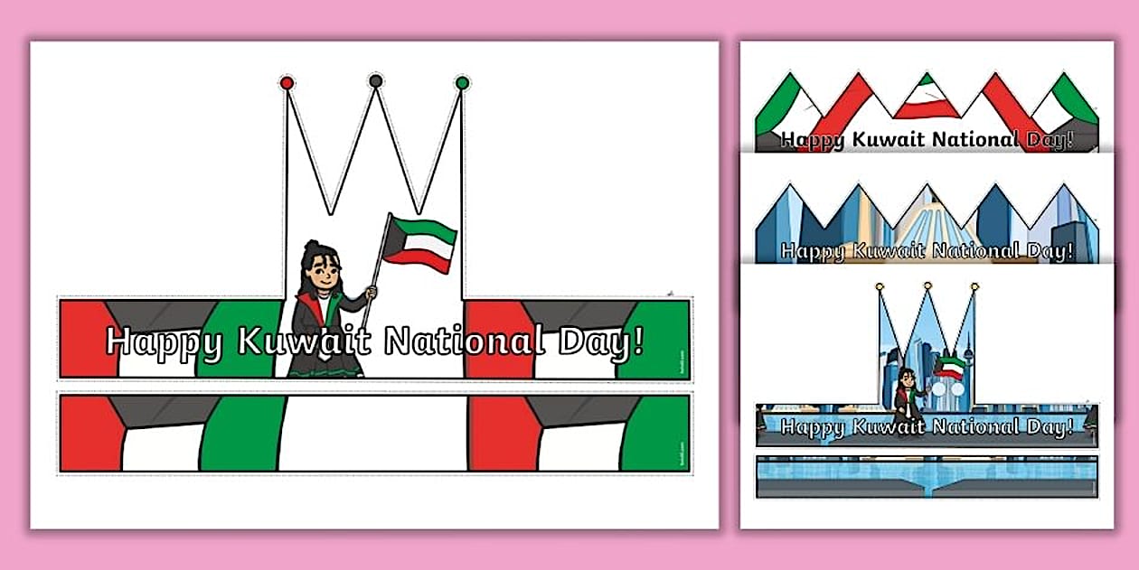 Kuwait National Day - Make your own crowns (teacher made)