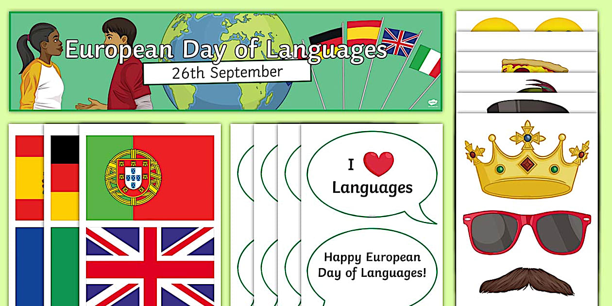 European Day of Languages: Photo Booth Display Pack - Twinkl
