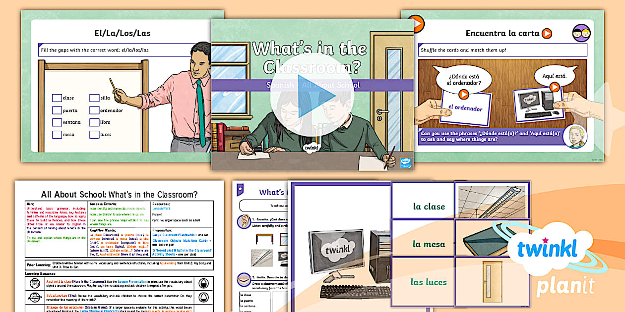 Classroom in Spanish - What's in the Classroom? Lesson Pack