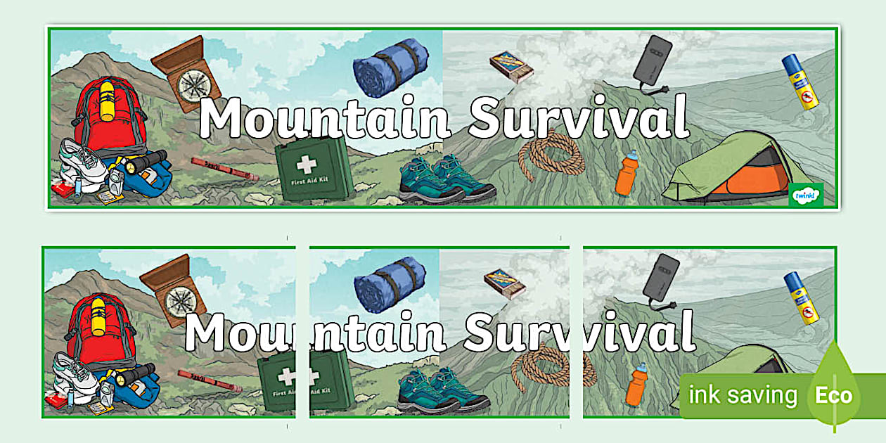 Mountain Survival Display Banner (teacher made) - Twinkl