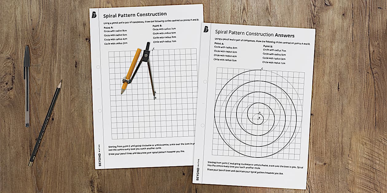 👉 Spiral Pattern Construction (teacher made) - Twinkl