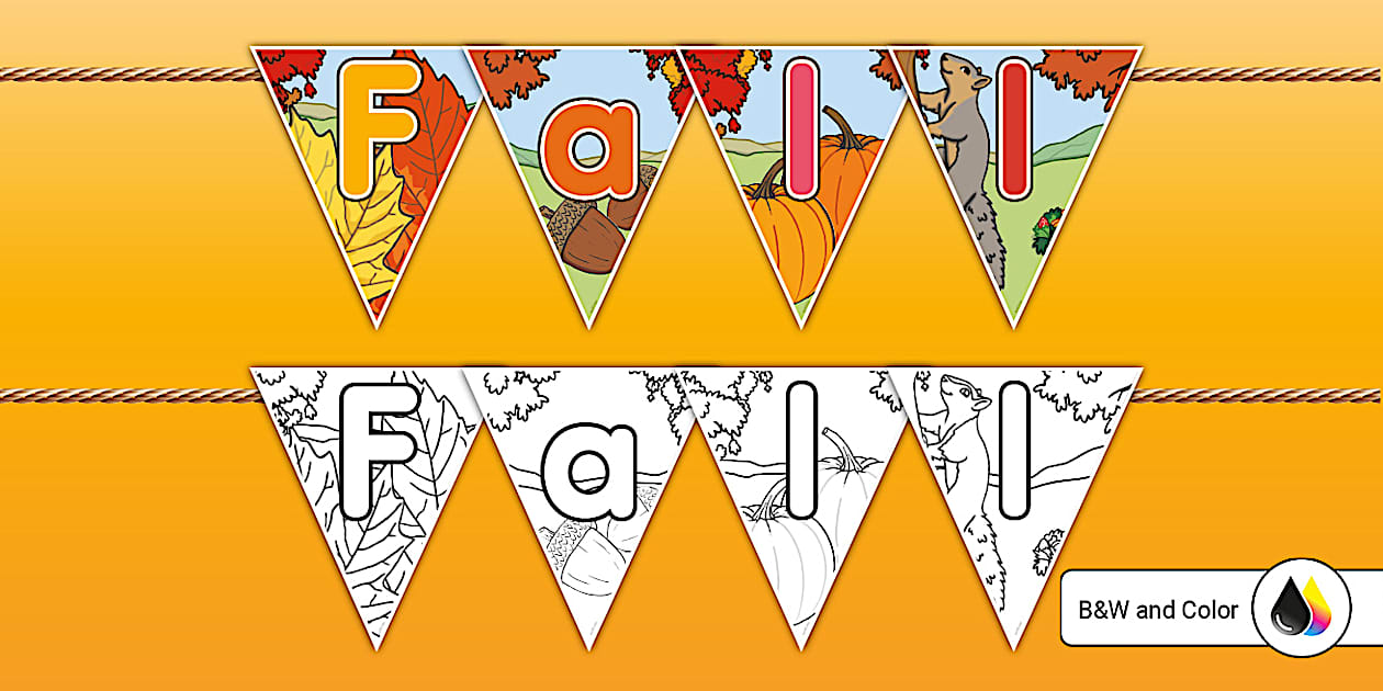 Fall Bunting (teacher made) - Twinkl