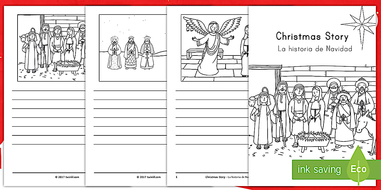 Christmas Story Booklet - English/Spanish (teacher made)