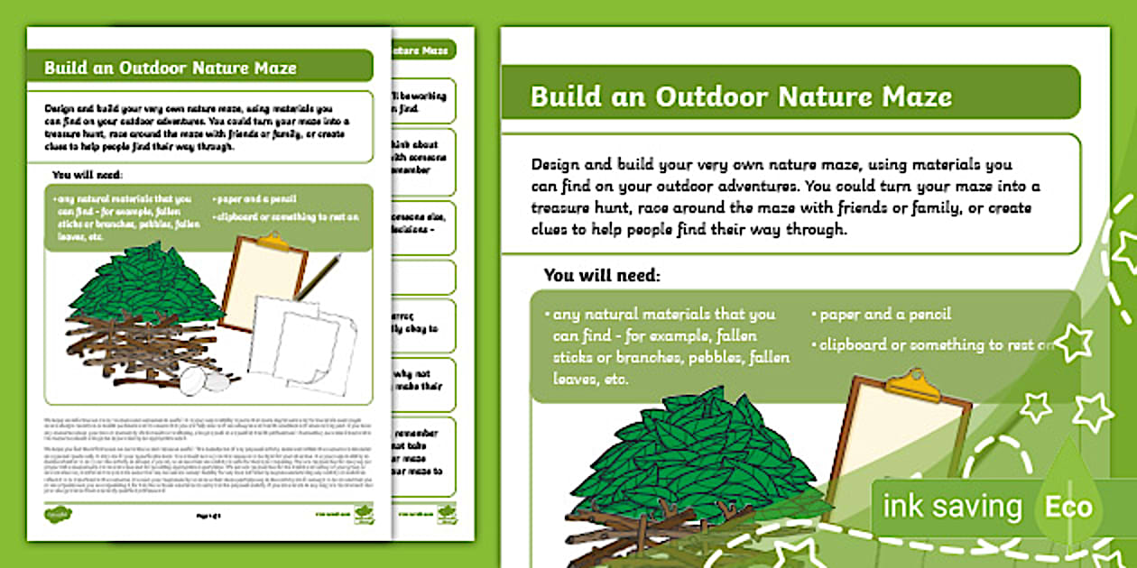 Build An Outdoor Nature Maze Instructions | Parents - Twinkl