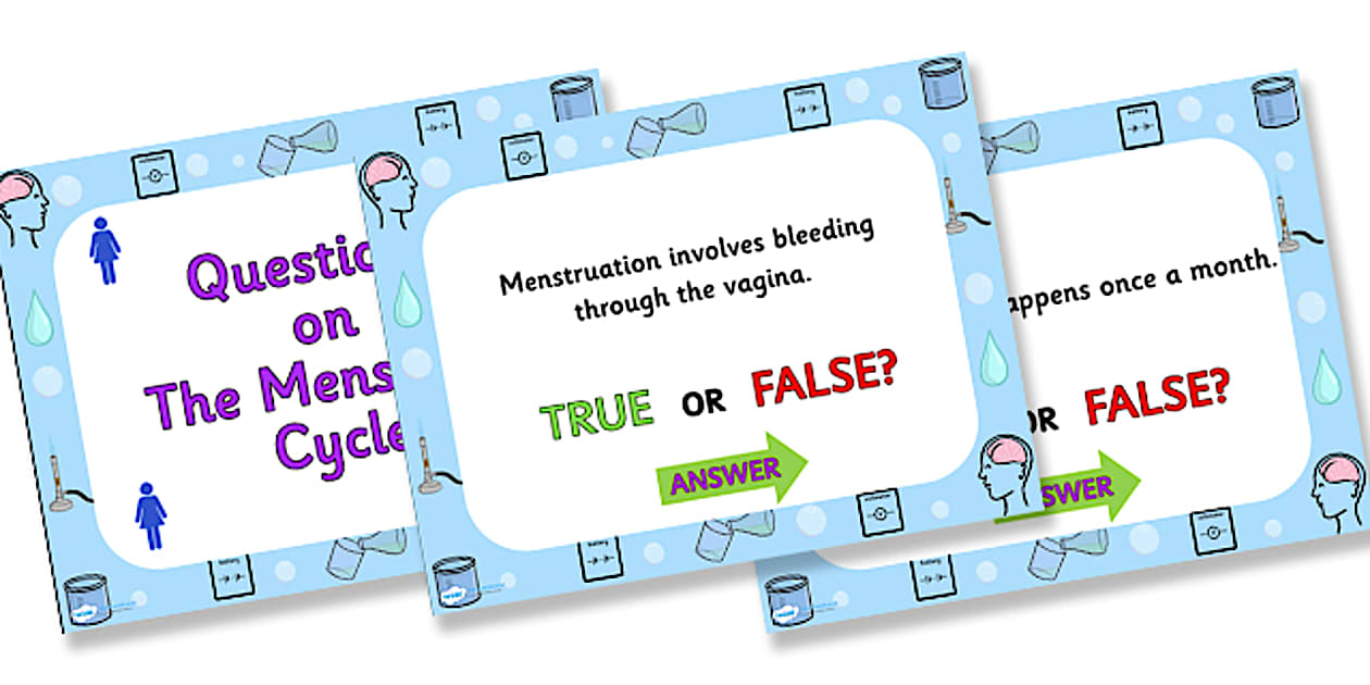 Menstrual Cycle True or False PowerPoint - Twinkl
