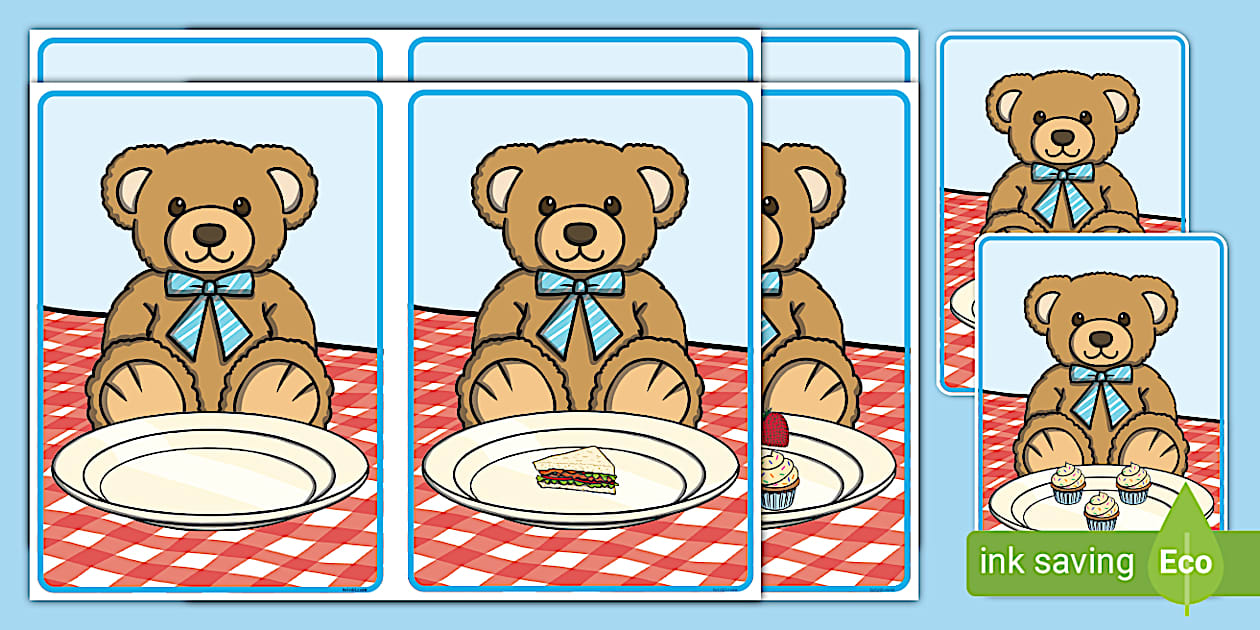 Teddy Bears' Picnic Conceptual Subitising 0-5 Cards | Twinkl