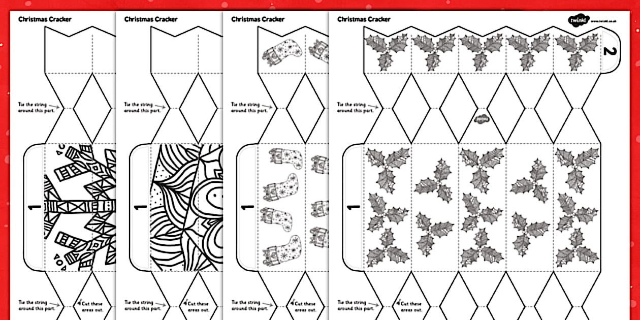 Mindfulness Colouring Christmas Cracker Crafting Activity NZ