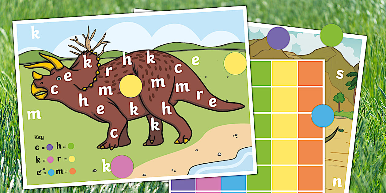 Letter Matching - Alphabet Dinosaur - Sticker Activity