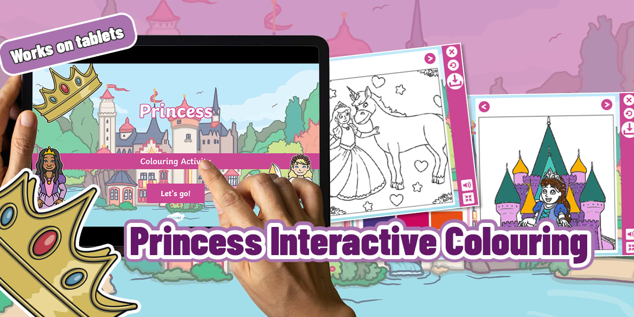 Princess Interactive Colouring