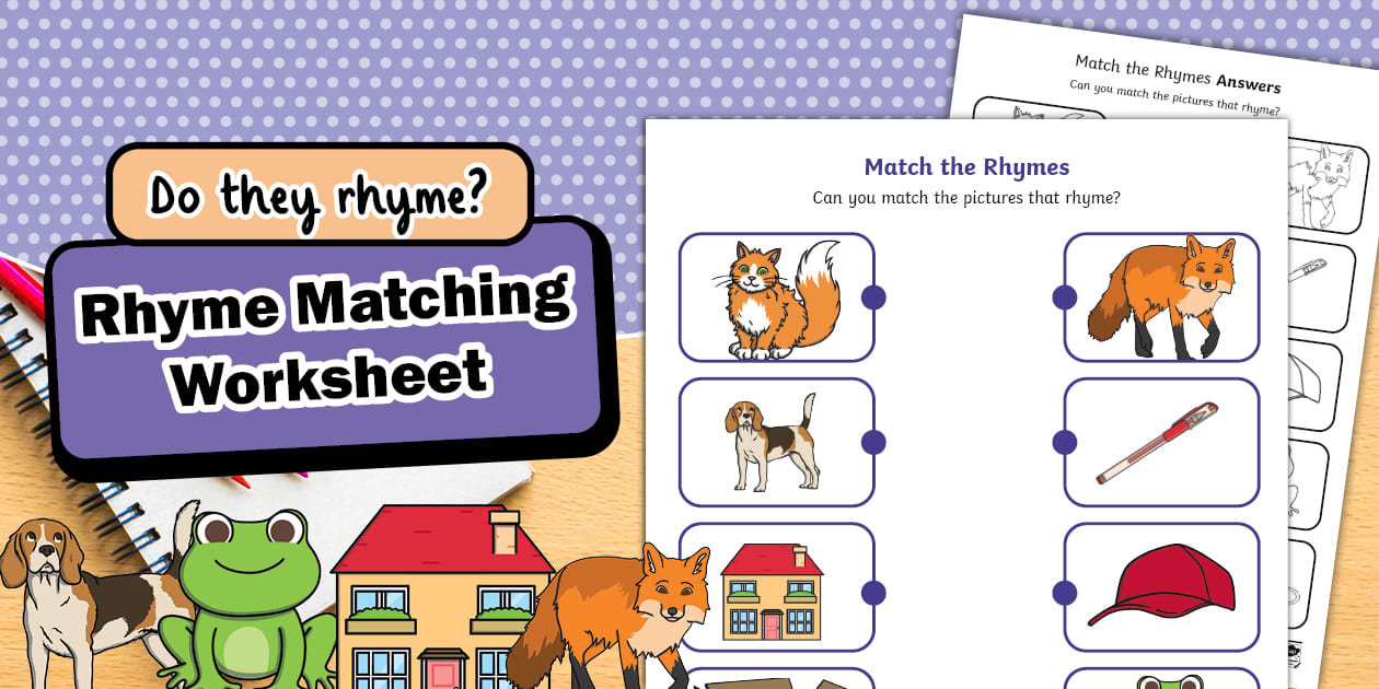 Rhyme Matching Worksheet