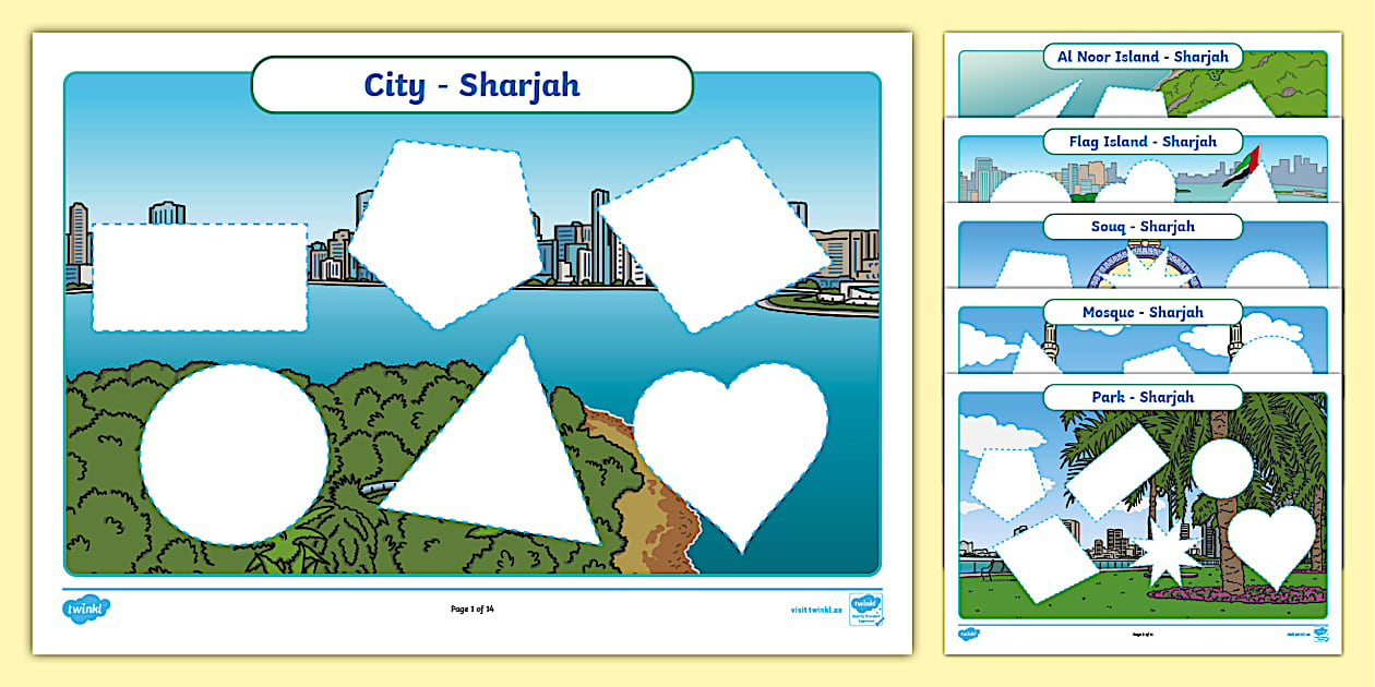 Sharjah Shape Puzzles (l'enseignant a fait) - Twinkl