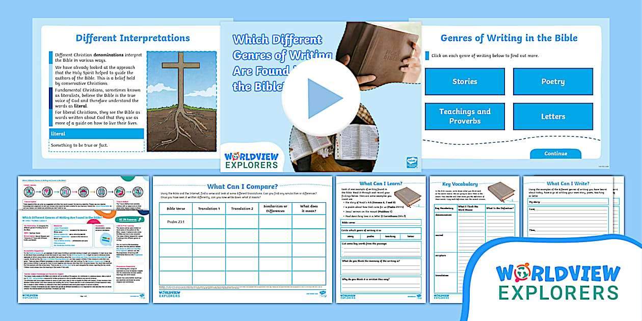 RE: The Bible: UKS2 Lesson Pack 3