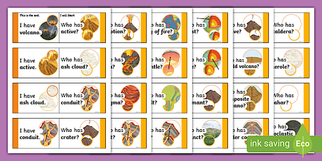 Volcano Loop Cards (teacher made) - Twinkl