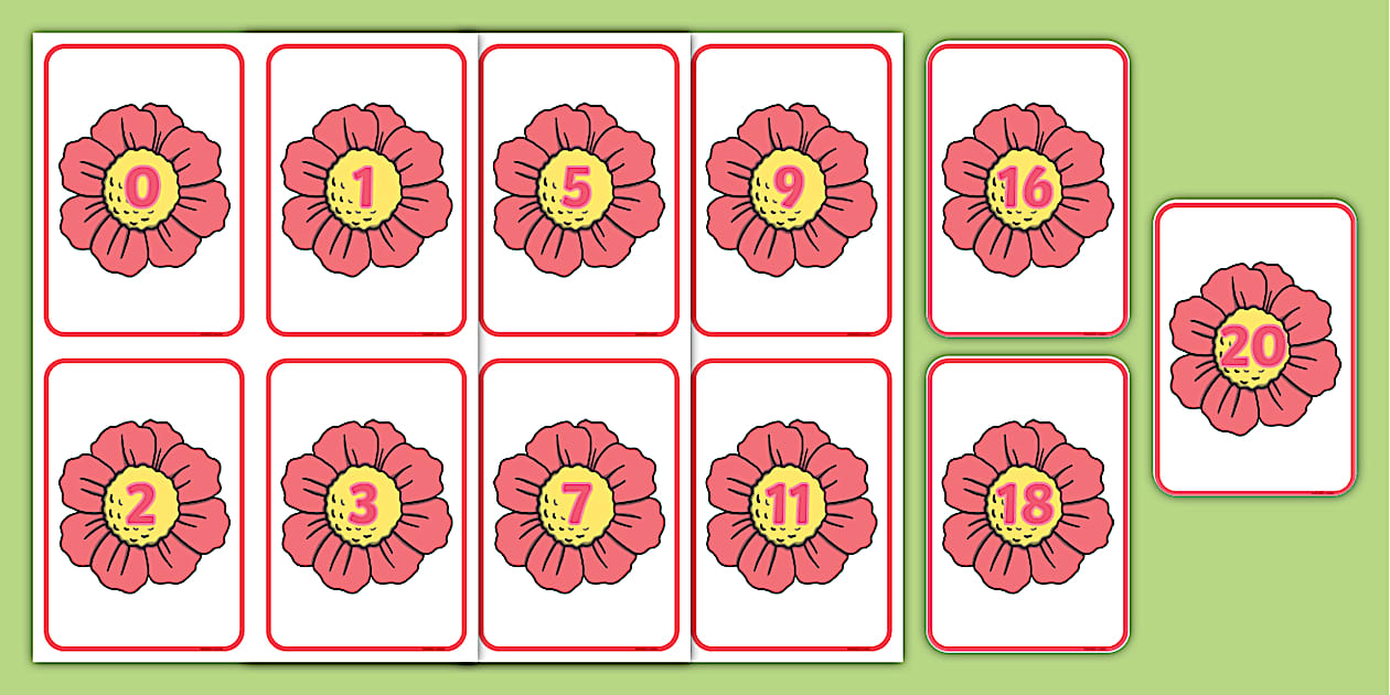 👉 Flower 0-20 Number Cards | Twinkl (teacher made)