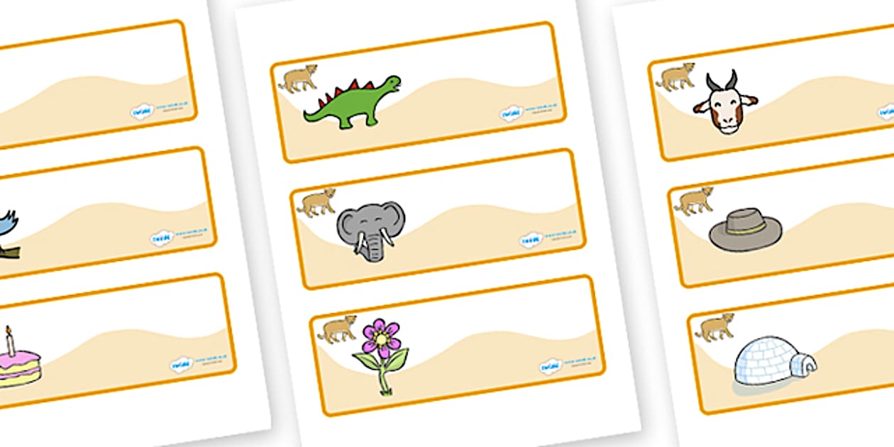 Puma Themed Editable Drawer-Peg-Name Labels (Teacher-Made)