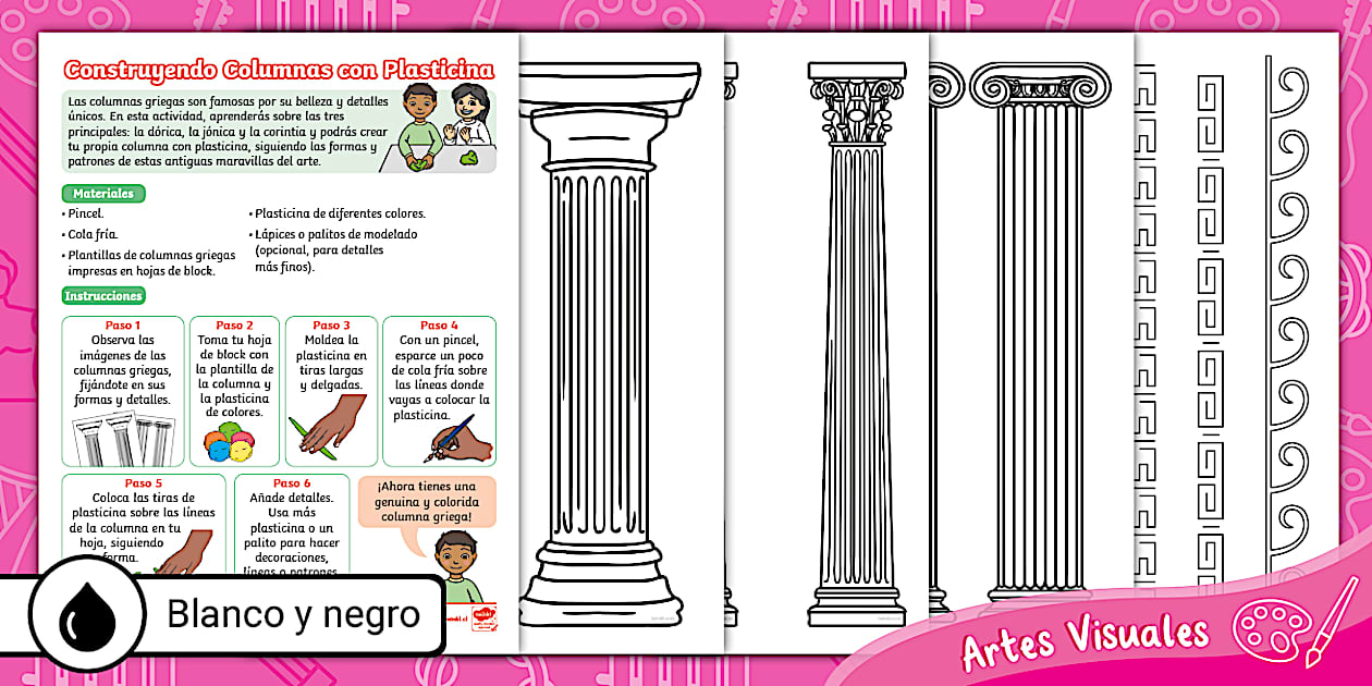 Construyendo | Columnas | Plasticina | (teacher made)