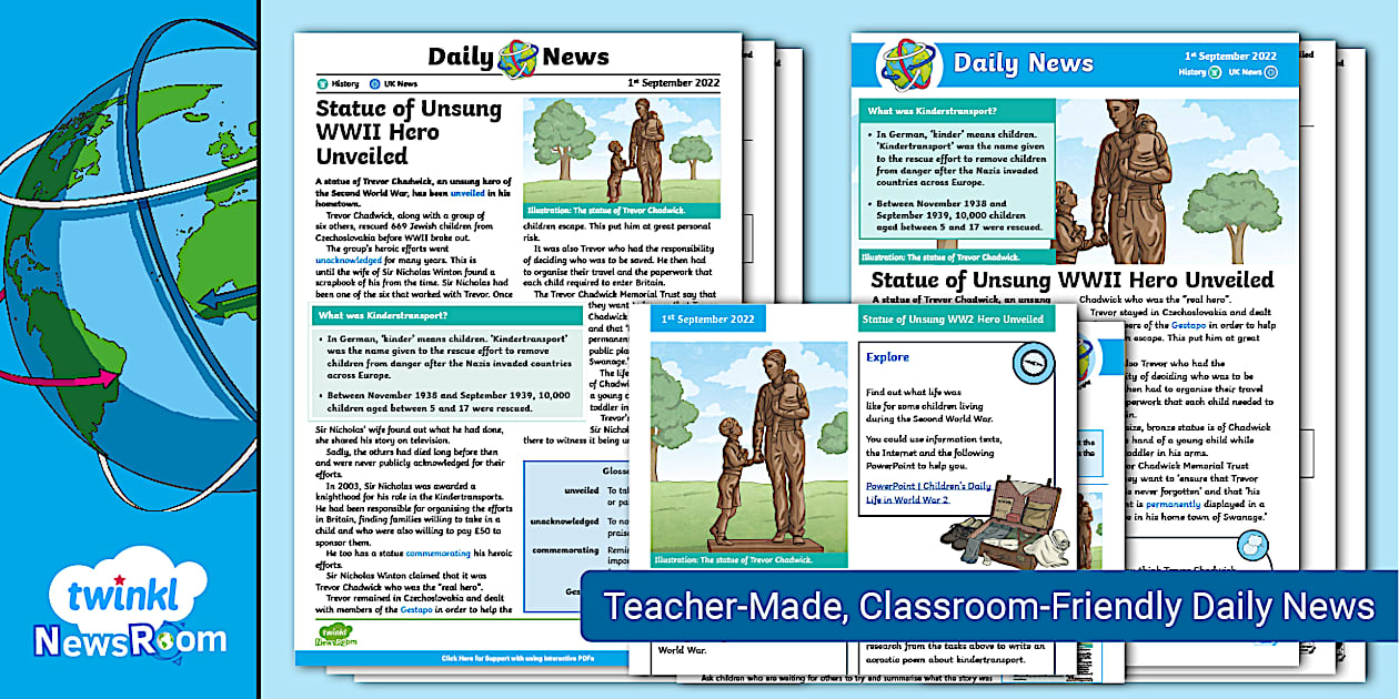 Statue of Unsung WWII Hero Unveiled | Twinkl Resources