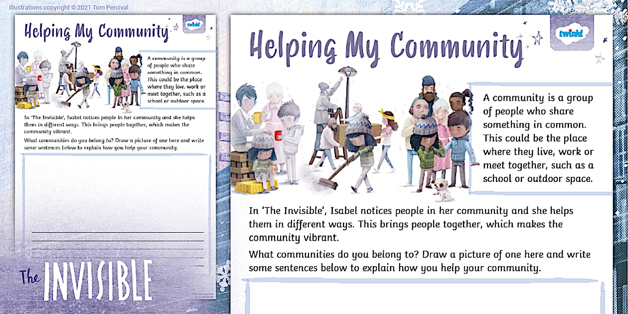 FREE! - The Invisible: Helping My Community Activity