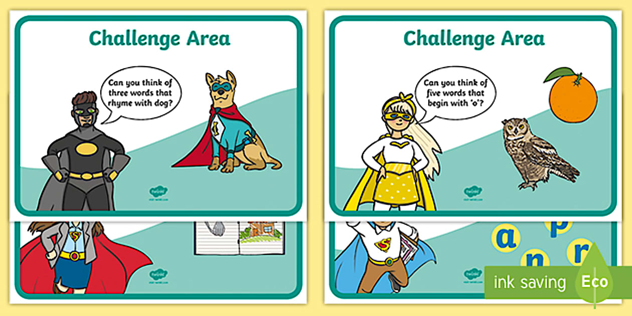 Editable Challenge Area Pack Literacy Challenges - Twinkl