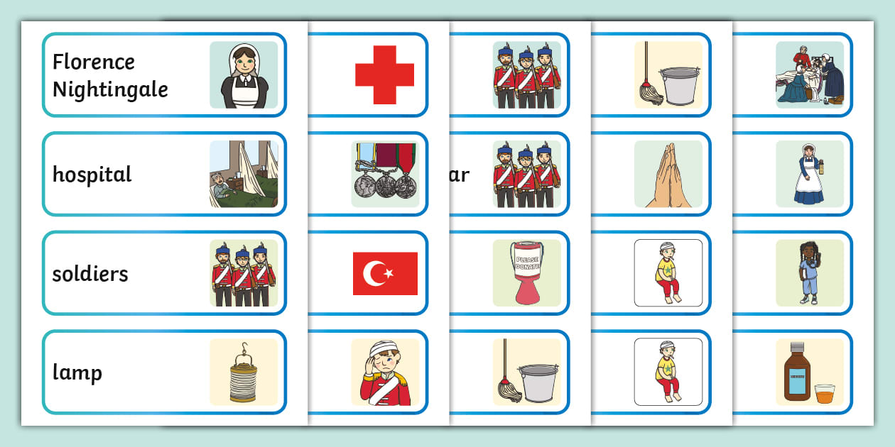 Florence Nightingale Word Cards (teacher made) - Twinkl